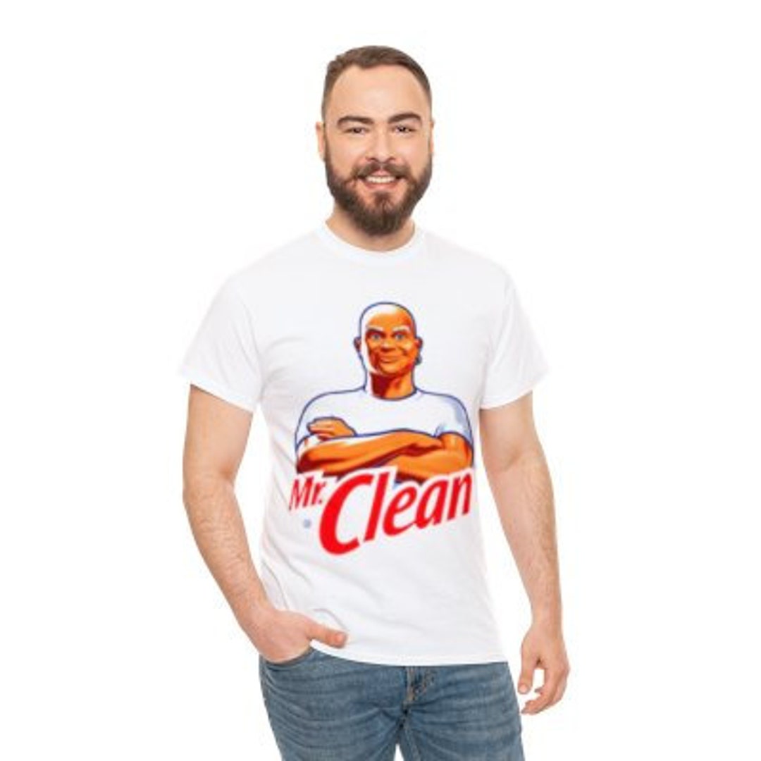 Mr Clean Logo Cleaning Product Fan Unisex T-shirt Sweatshirt Hoodie Size S-4XL White - Etsy