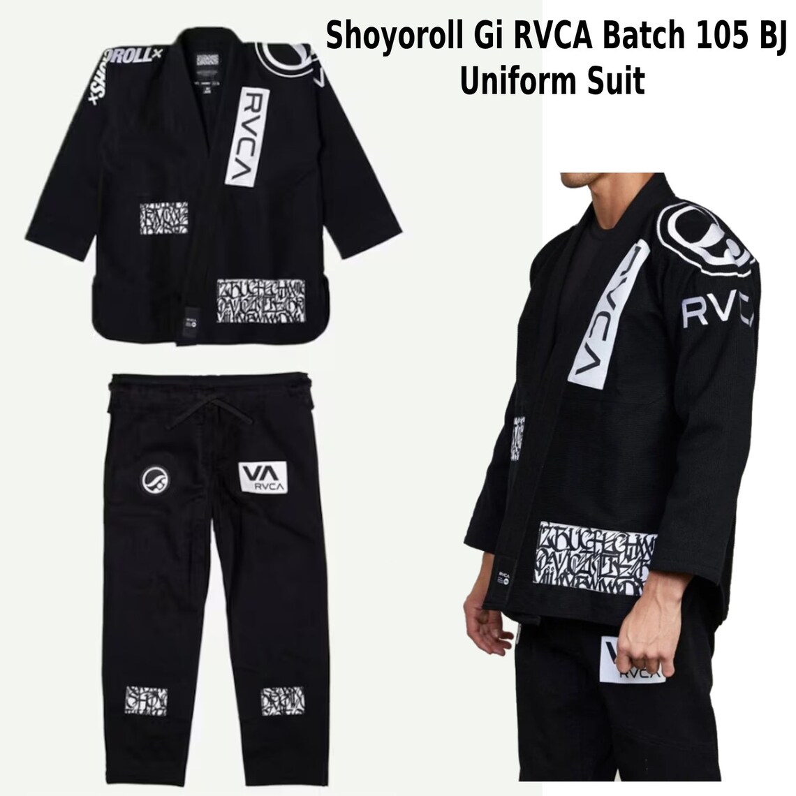 Custom Karate Uniforms Shoyoroll Gi RVCA Batch 105 BJJ Kimono GI ...