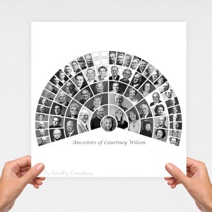 Photo Family Tree Fan Chart Template 6 Generations | Ancestry ...