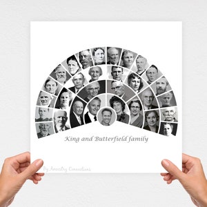 Photo Family Tree Fan Chart Template 5 Generations | Ancestry ...