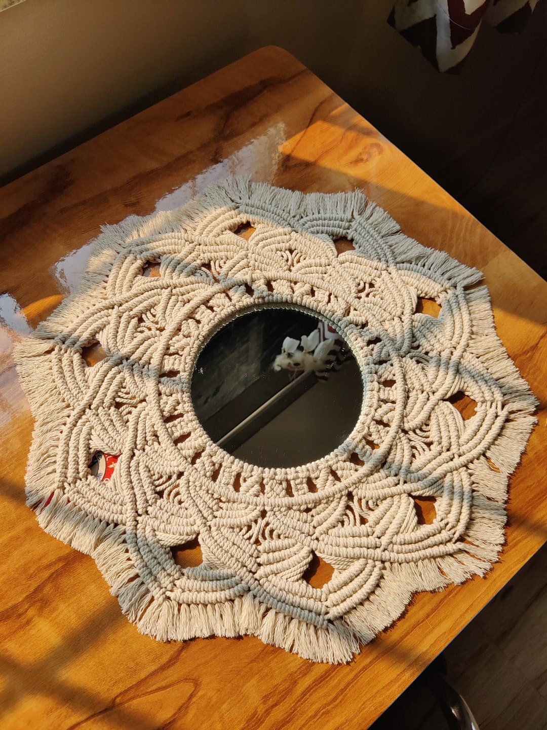 Large Macrame Mirror Boho Mirror Home Decor Interior Decor - Etsy