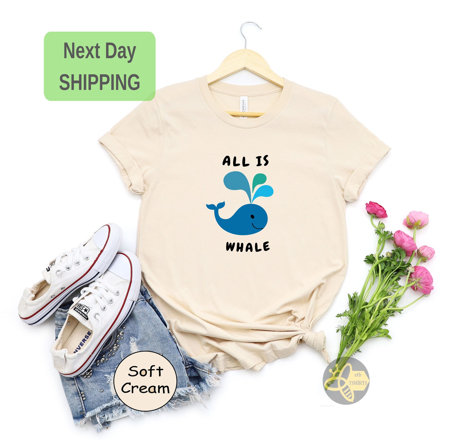 Whale T-shirt, Funny Whale Gifts, All is Whale T-shirt, Ocean Shirt ...