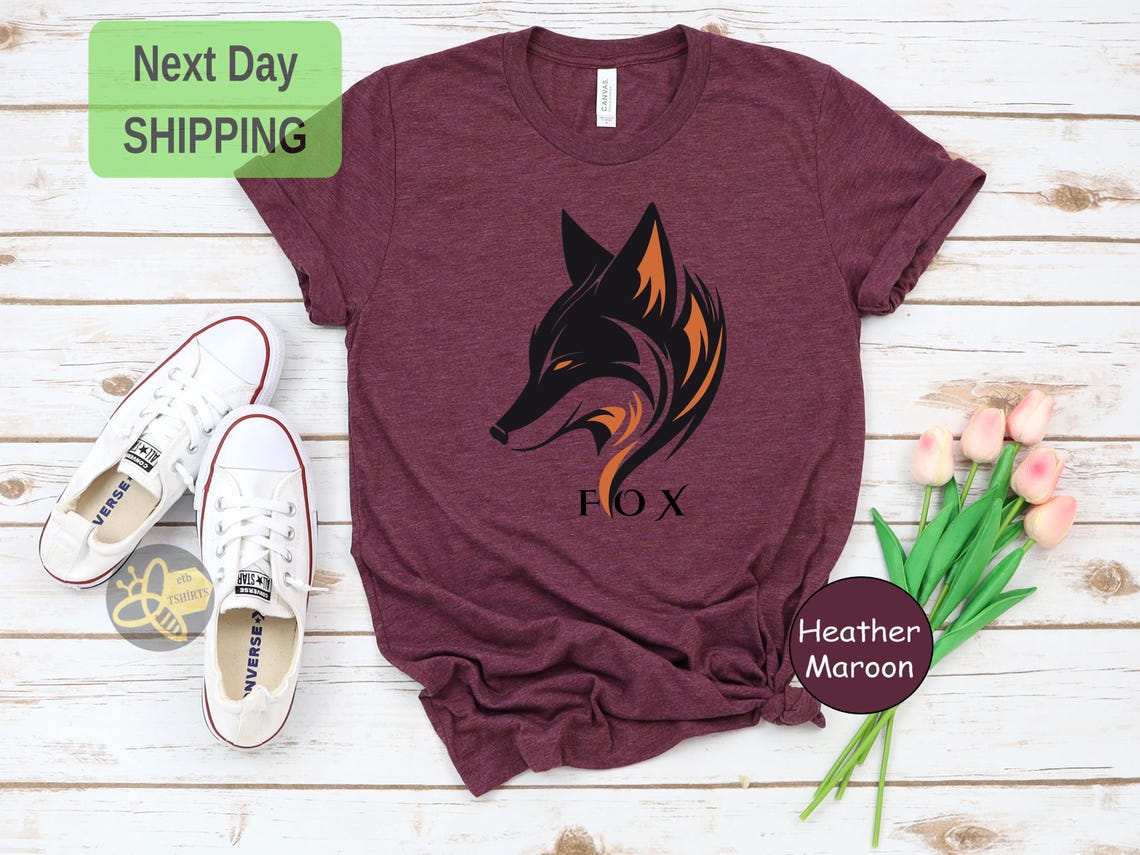 Fox T-shirt, Gift for Fox Lover, Fox Graphic Tee, Nature Shirt, Nature ...