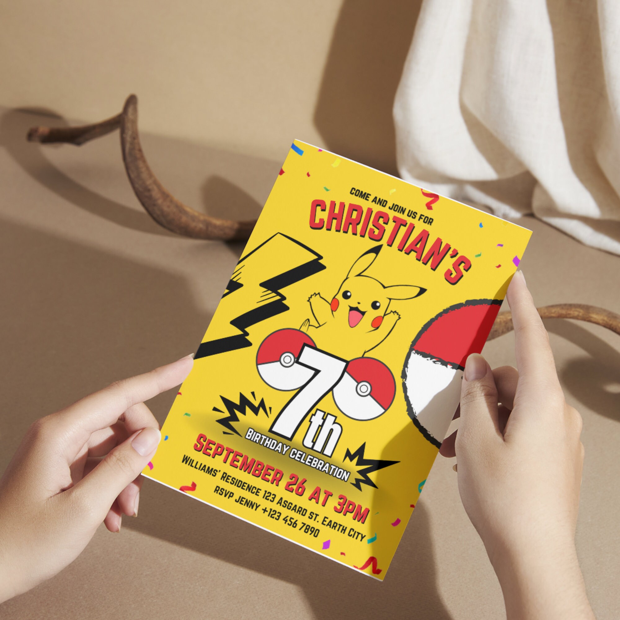 Pokemon Birthday Invitation, Pikachu Invitation, Pokemon Party, Pokemon ...