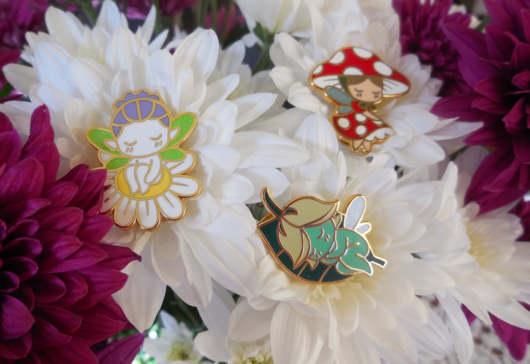 In the Garden Fairy Enamel Pins - Etsy