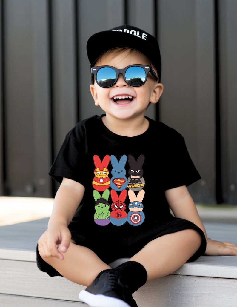 Boys Easter Shirt, Superhero Peeps, Easter Peeps, Hero, Easter, Boys ...
