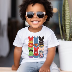 Boys Easter Shirt, Superhero Peeps, Easter Peeps, Hero, Easter, Boys ...