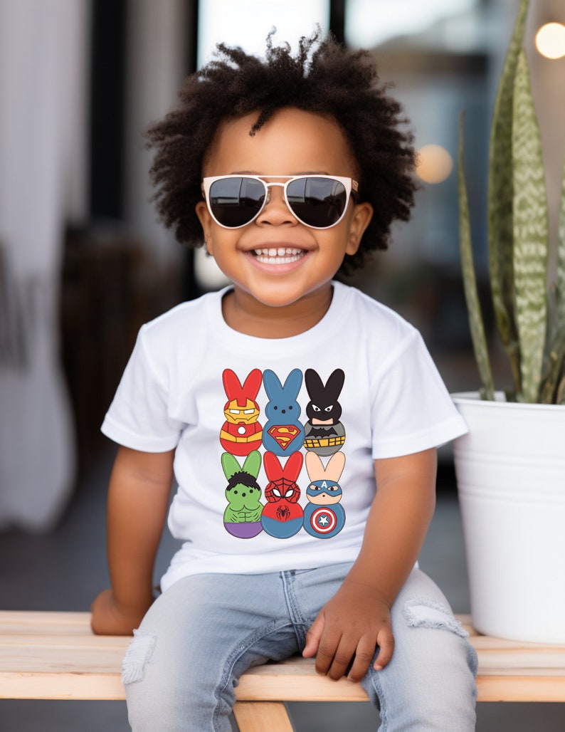 Boys Easter Shirt, Superhero Peeps, Easter Peeps, Hero, Easter, Boys ...