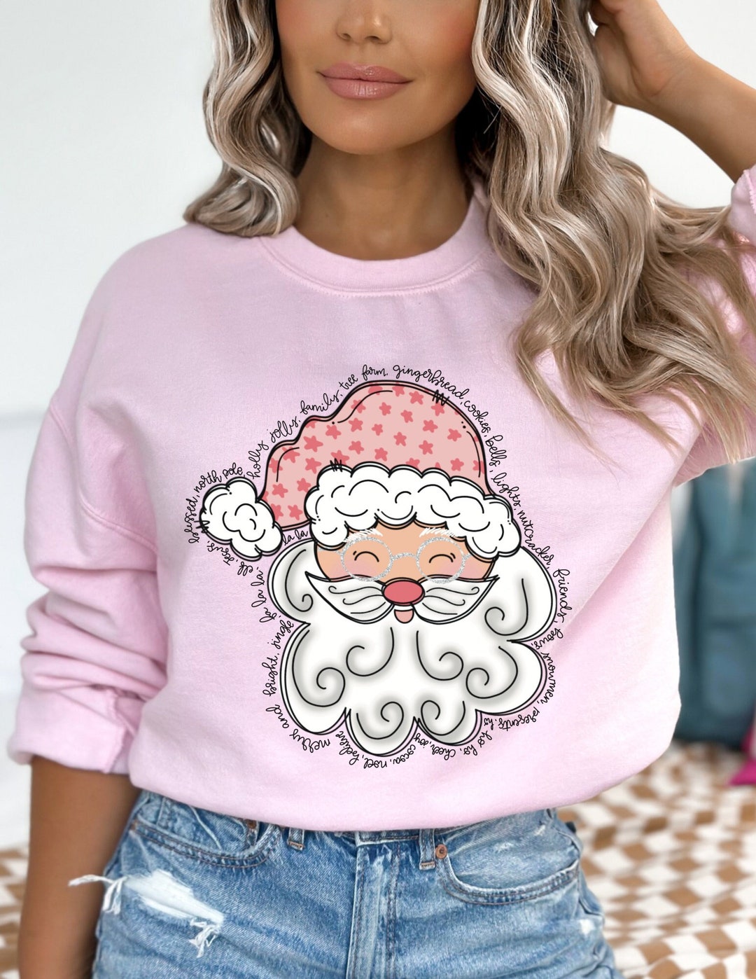 Christmas Santa Sweatshirt, Retro Santa Sweatshirt, Santa Claus T ...