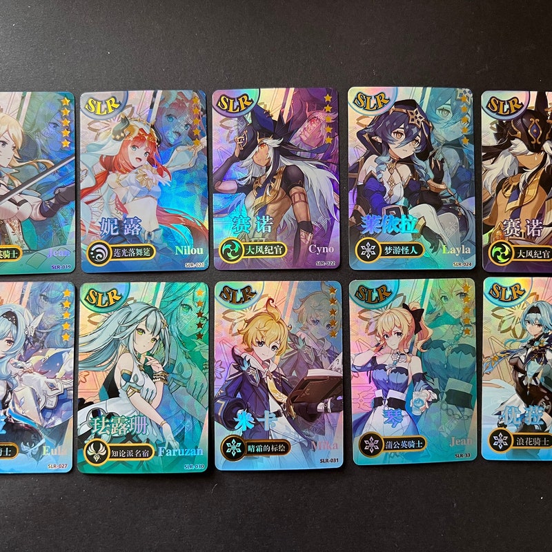 Genshin Character Cards - Etsy