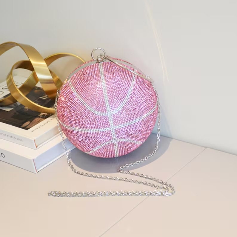 Bling-bling Basketball Evening Clutch, Crystal Basketball Purse, Bling ...