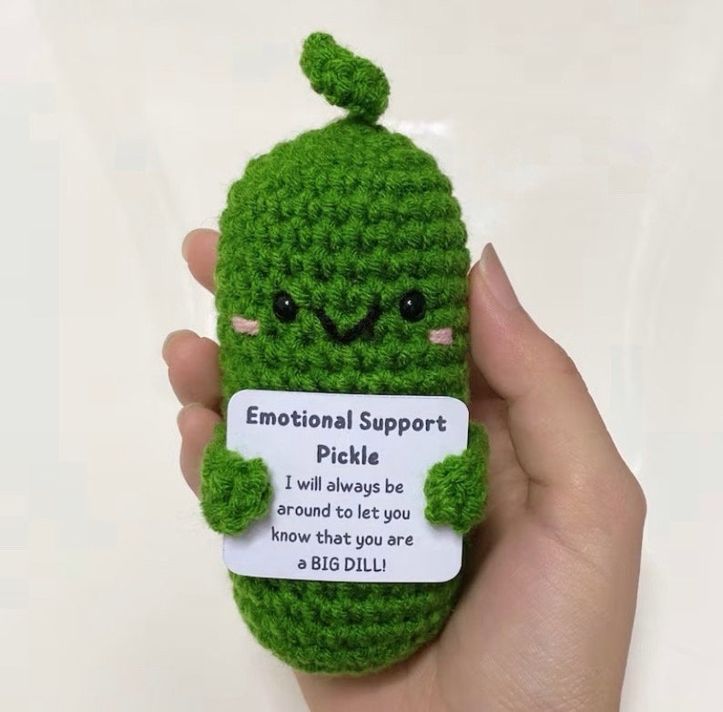 Cute Positive Emotional Support Pickle With Positive Affirmation ...