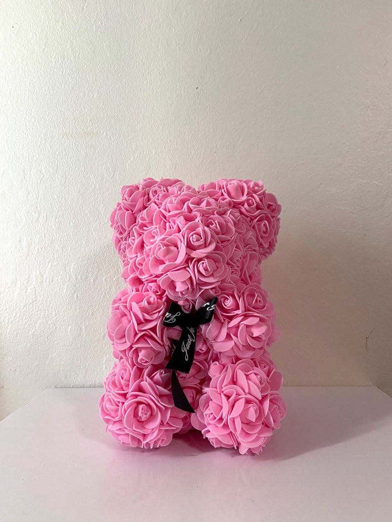 Rose Flower Teddy Bear Bridal Wedding Day Gift Handmade Gift for Her ...