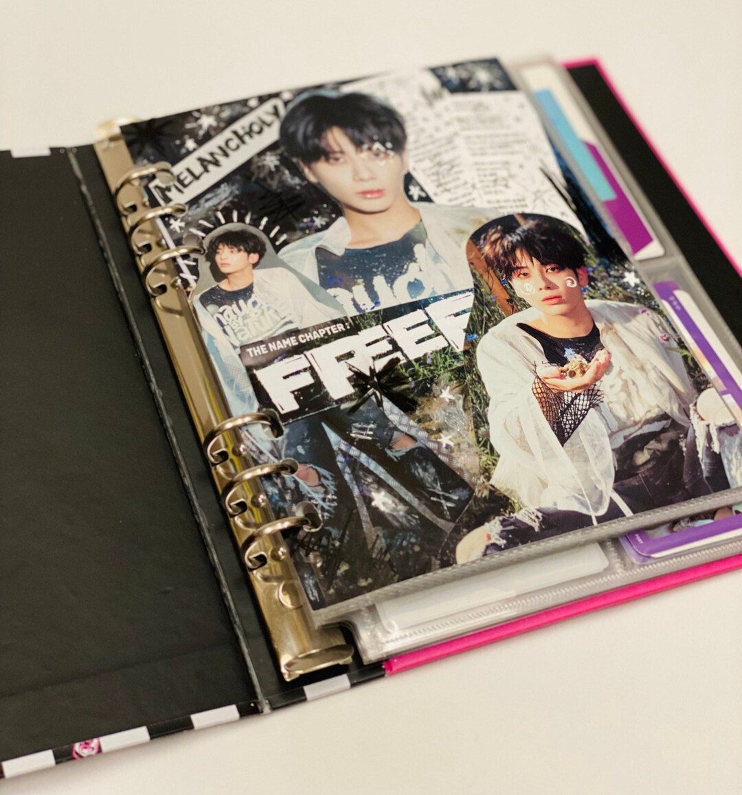 TXT Freefall Melancholy Binder Cover Collages - Etsy