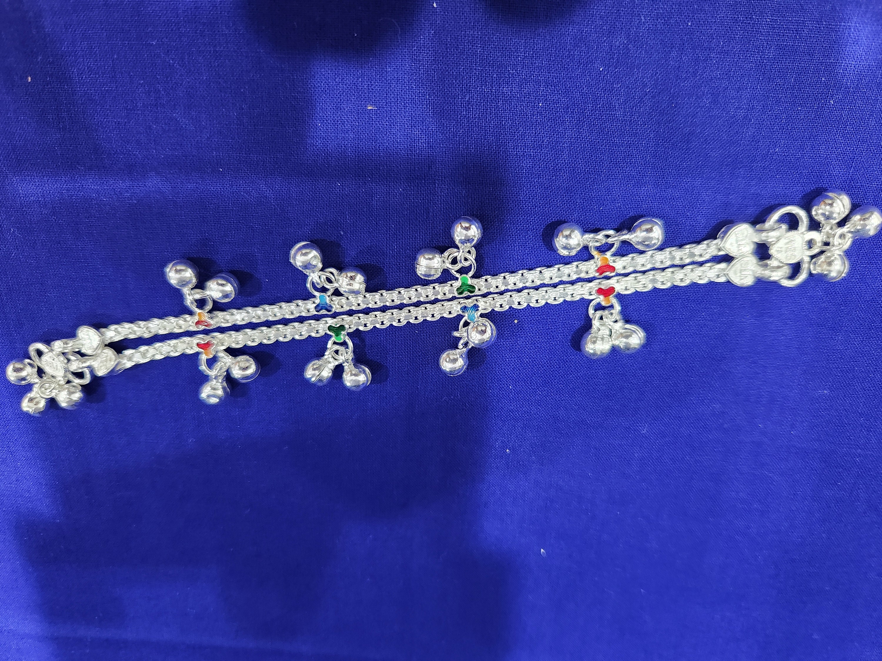 Silver Anklet 800 Pure Silver Payal 800 Sterling Silver Anklet/payal ...