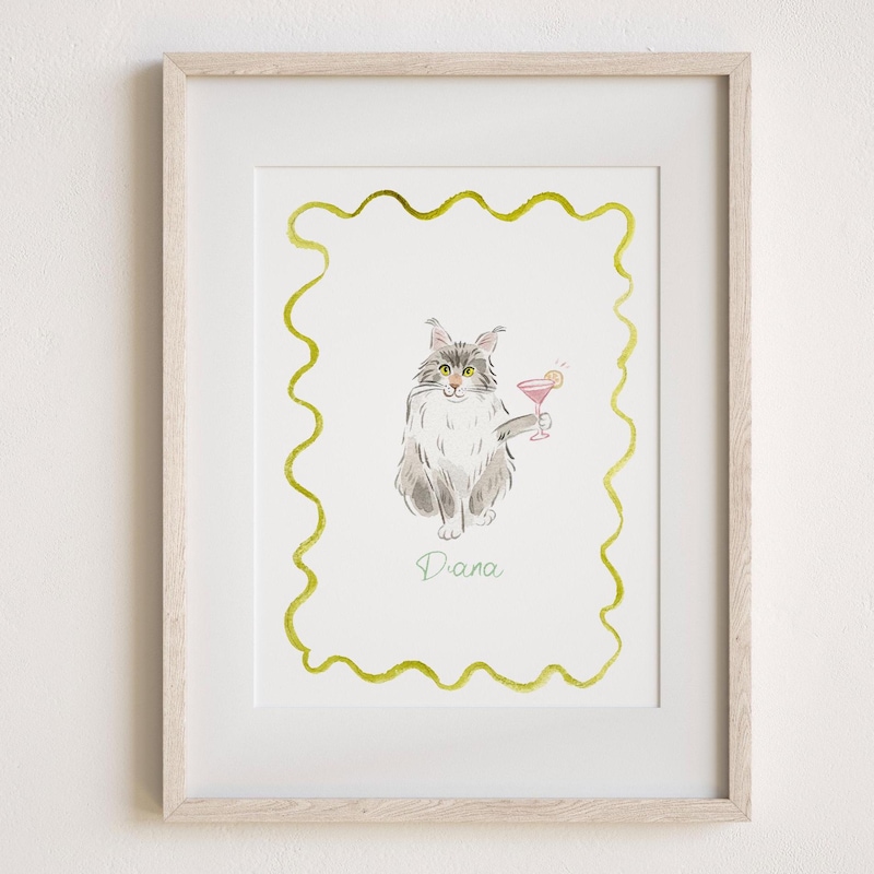 Custom Pet With Martini - Etsy UK