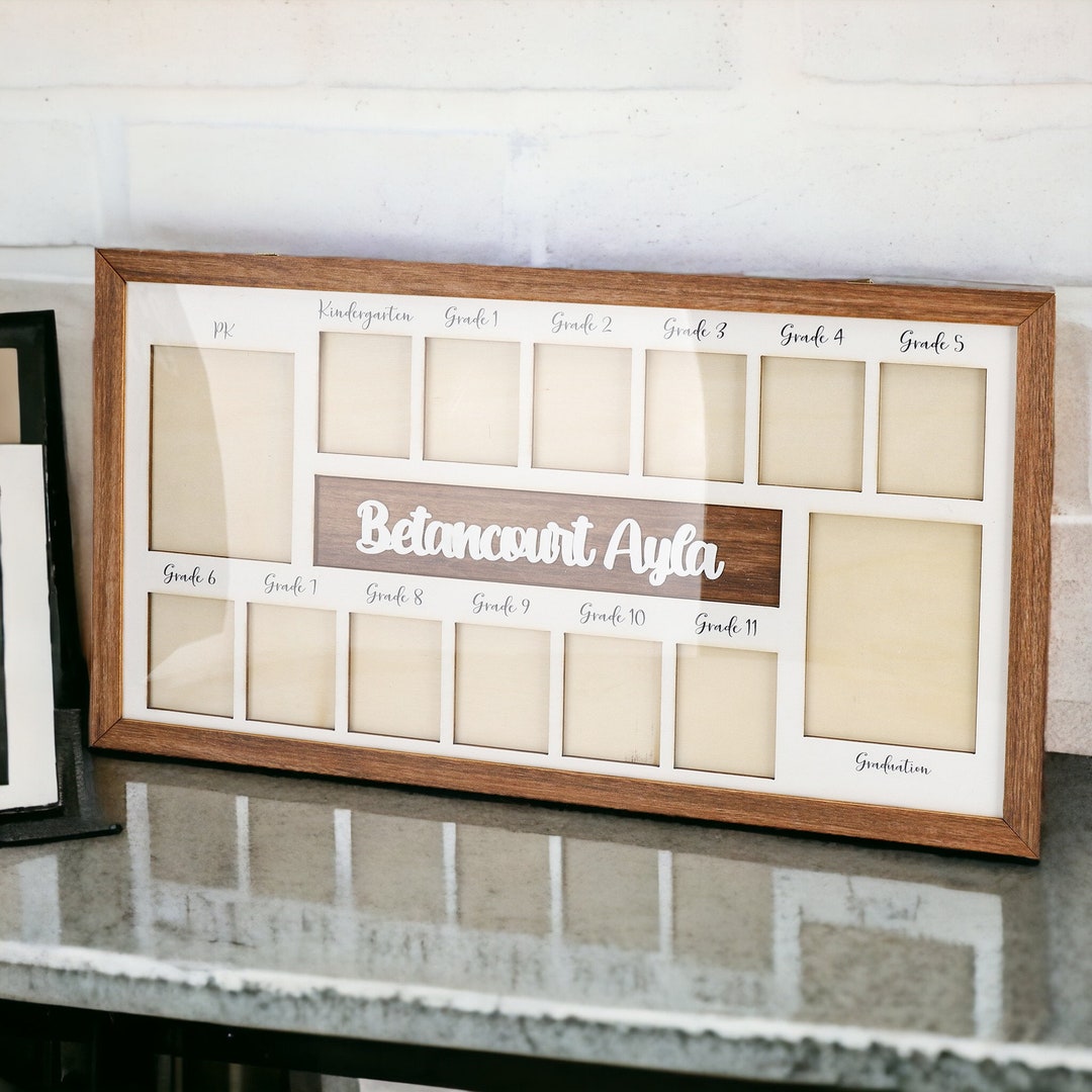 Personalized School Years Photo Framecustom Name School - Etsy
