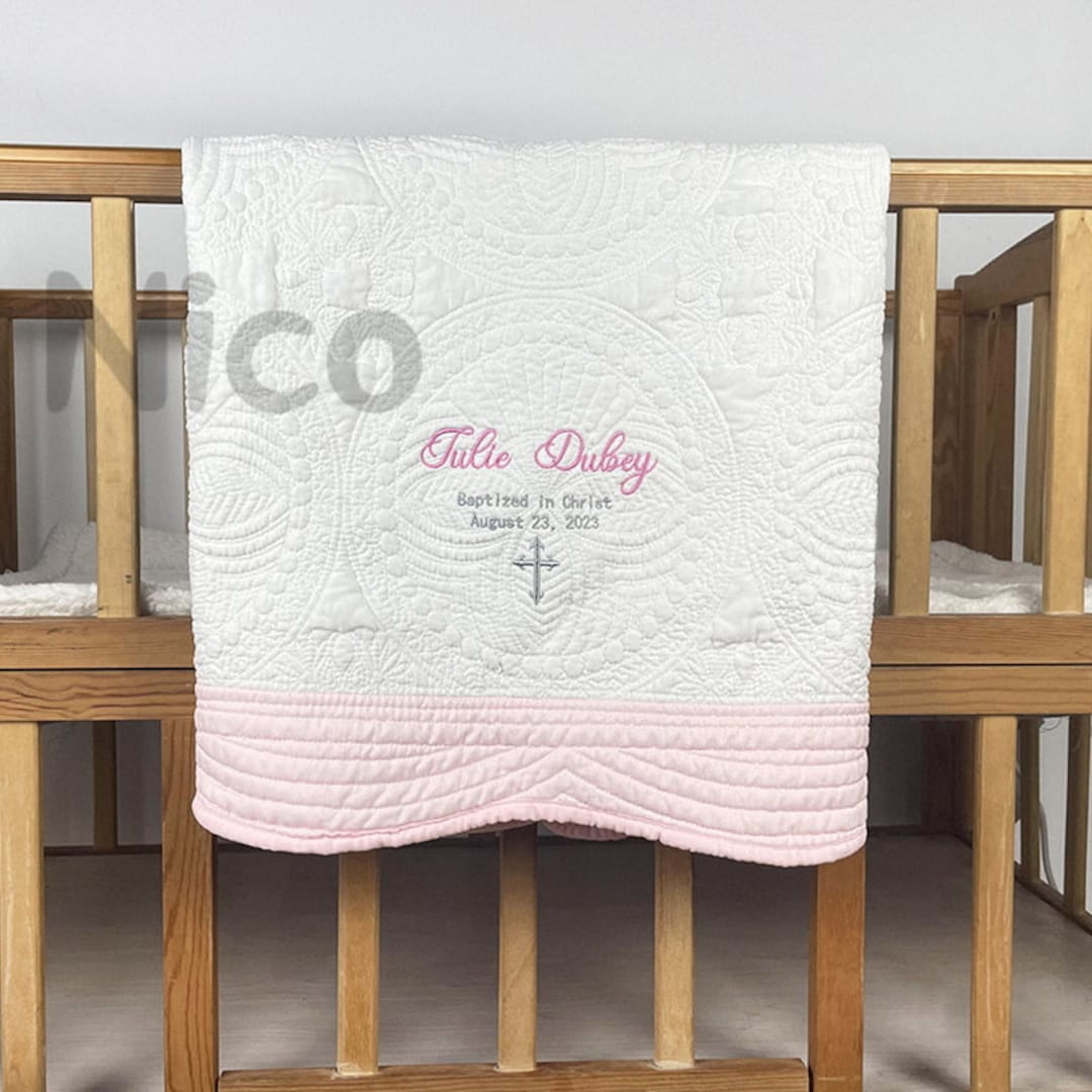 Personalized Baptism Blanket - Baptism Gift - Christening Gift ...