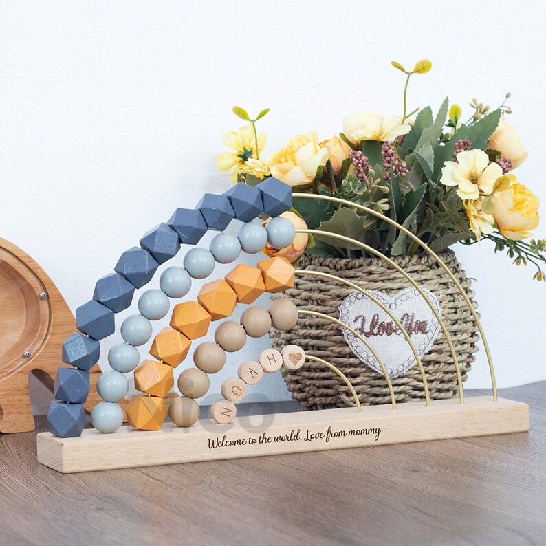 Custom Wooden Rainbow Abacus, Preschool Abacus ,toy Gift for Boys ...
