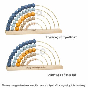 Custom Wooden Rainbow Abacus, Preschool Abacus ,toy Gift for Boys ...