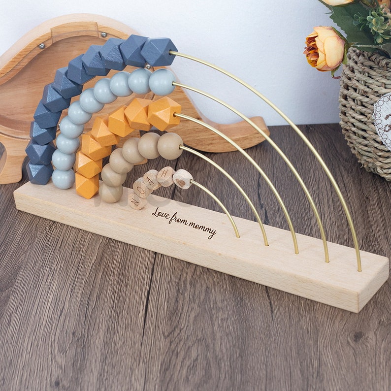 Custom Wooden Rainbow Abacus, Preschool Abacus ,toy Gift for Boys ...