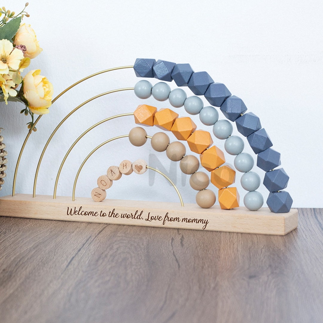 Custom Wooden Rainbow Abacus, Preschool Abacus ,toy Gift for Boys ...