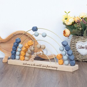 Custom Wooden Rainbow Abacus, Preschool Abacus ,toy Gift for Boys ...