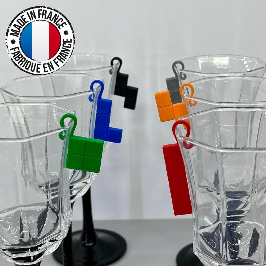 Tetris Glass Markers | Set of 25 | Party Accessories - Etsy