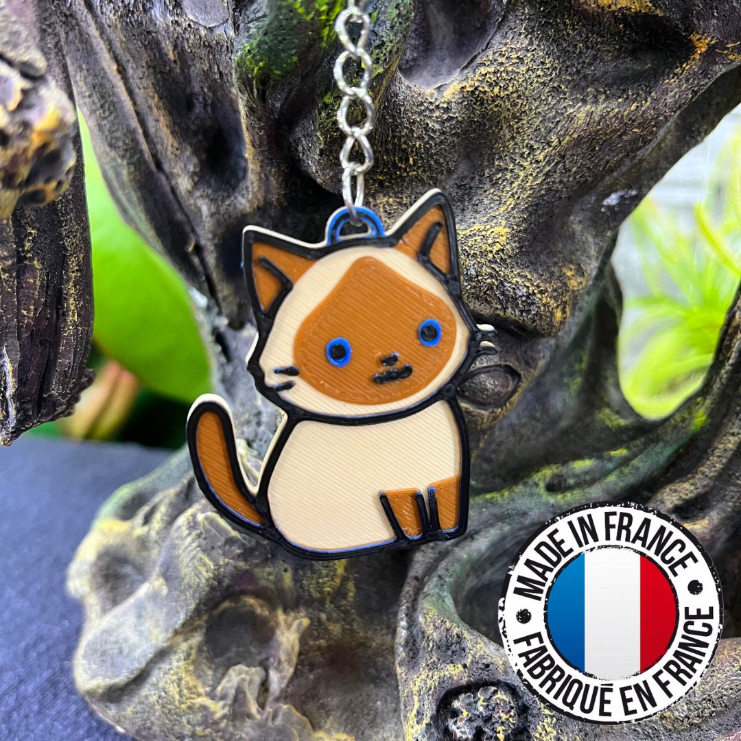 Siamese Cat Keychain Cute Cats Collection Different Models Gift Idea 3D ...