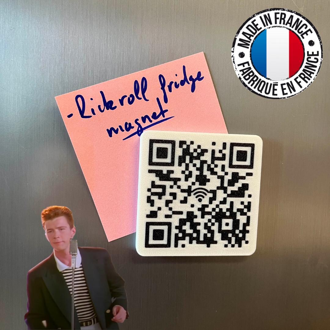 Rickroll QR Code Fridge Magnet Fake Wifi QR Code 3D Printing - Etsy