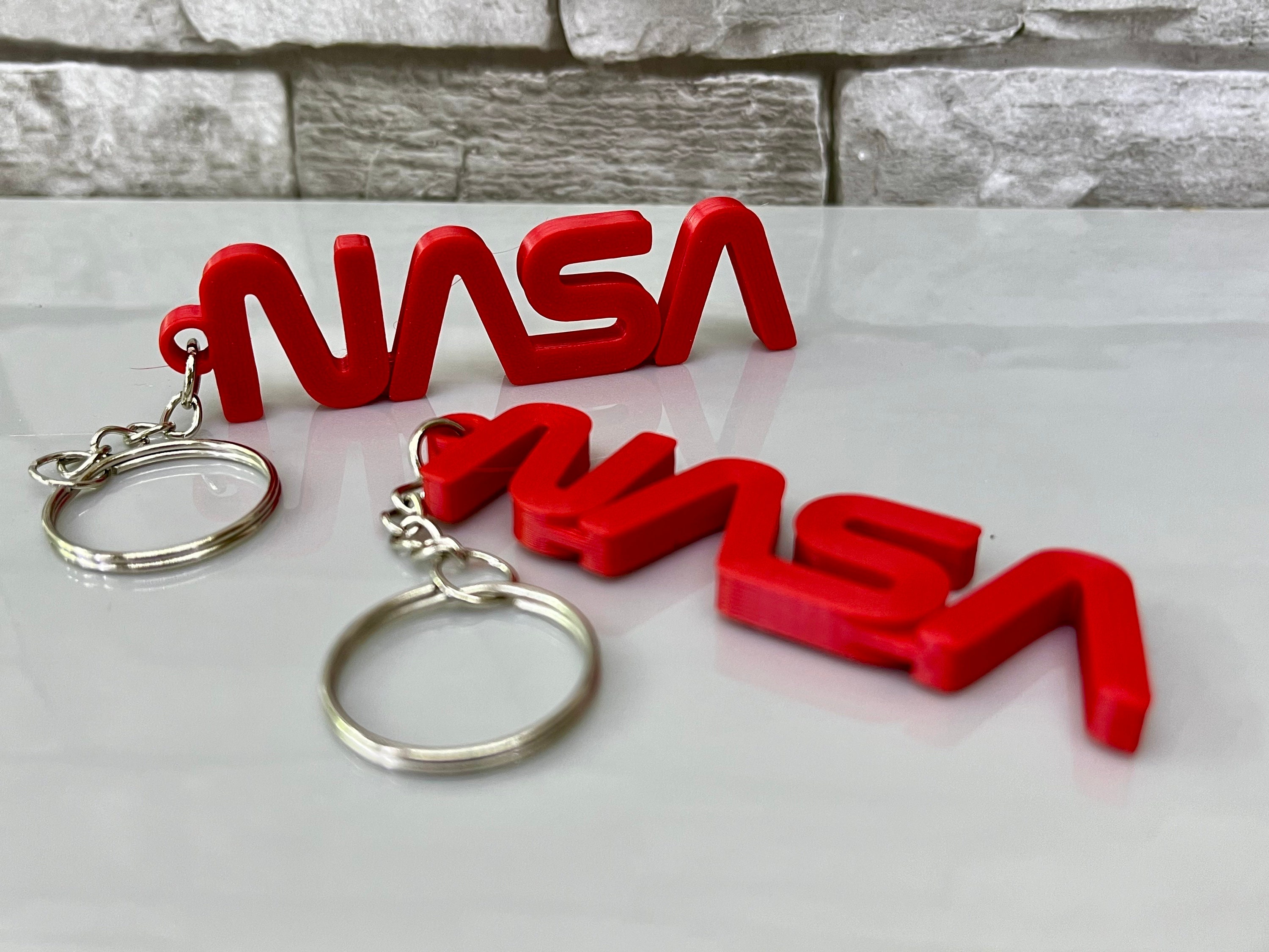 NASA Keychain NASA Worm Logo 3D Printing - Etsy