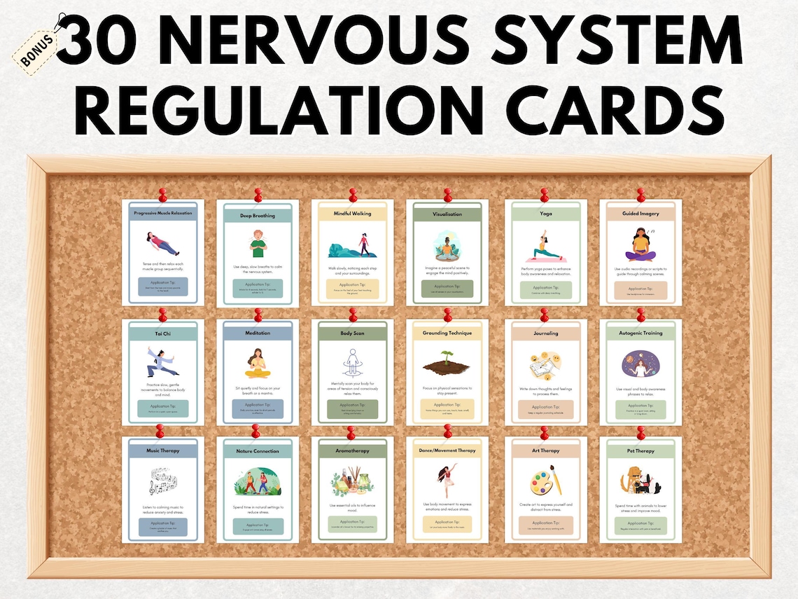 Nervous System Regulation Worksheets: Polyvagal Theory, Somatic Therapy ...
