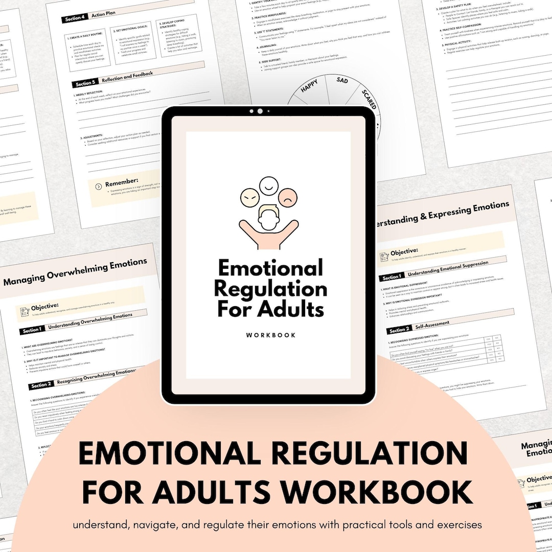 Emotional Regulation Workbook for Adults: Therapy Worksheets (PDF) - Etsy
