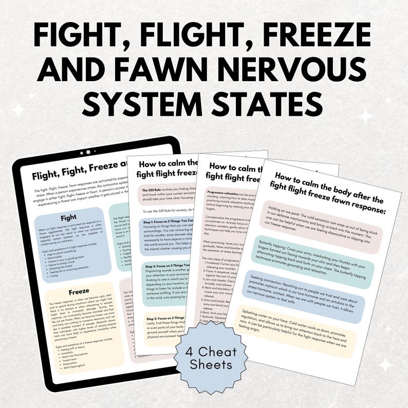 Nervous System States | Fight Flight Freeze and Fawn | Stress Responses ...
