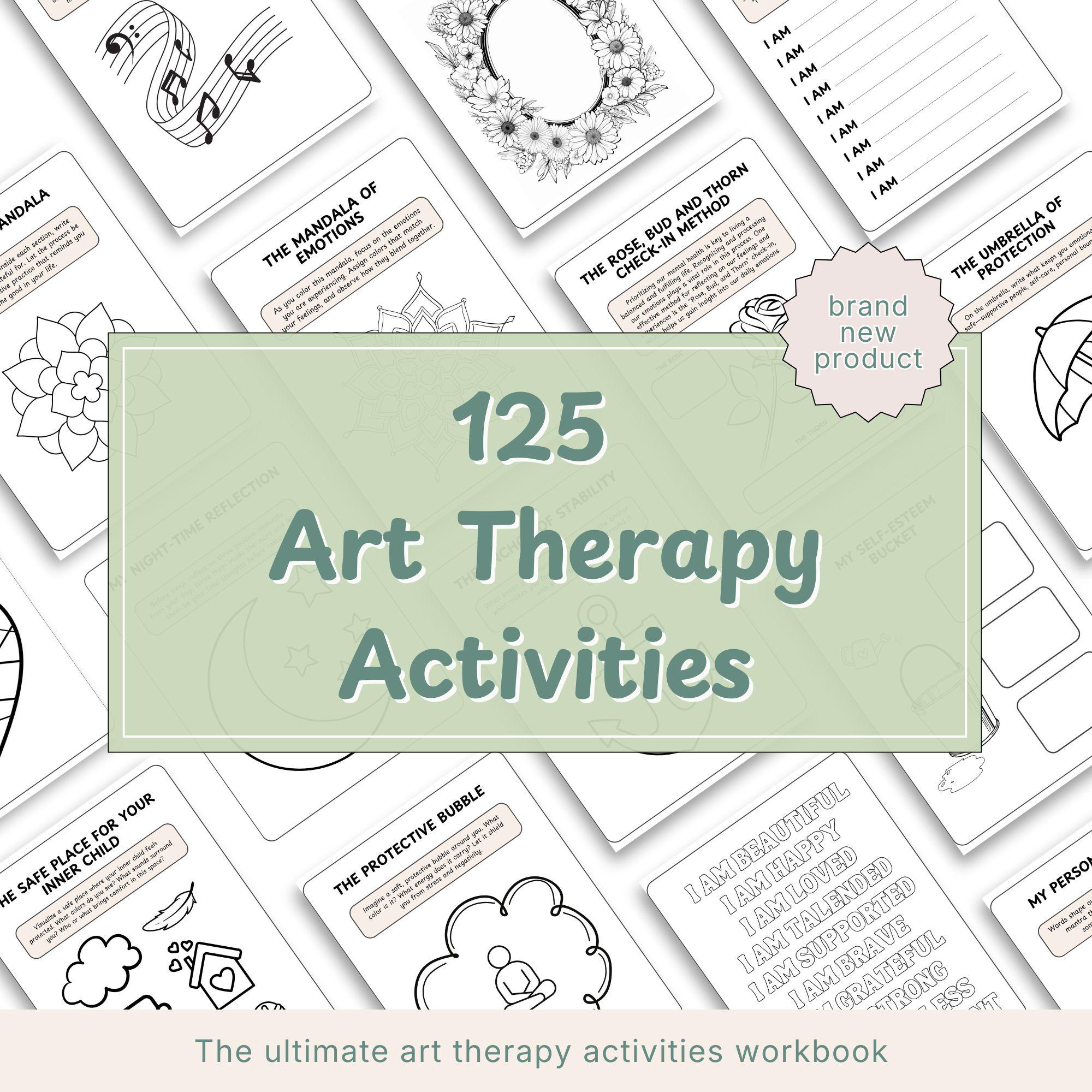 Art Therapy Workbook: 125 Creative Exercises for Emotional Healing (PDF ...