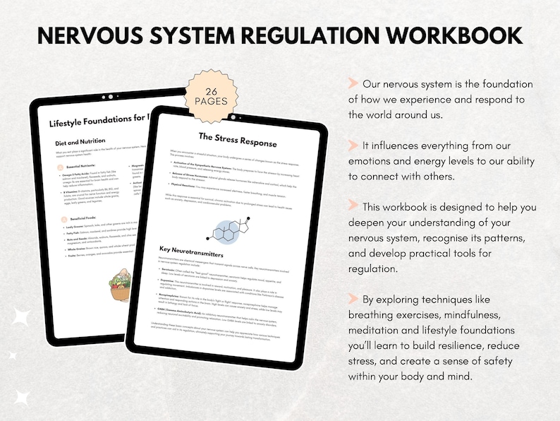 Nervous System Regulation Worksheets: Polyvagal Theory, Somatic Therapy ...