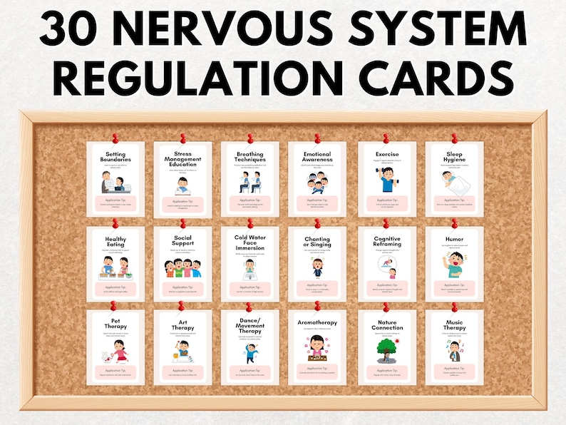 Nervous System Regulation Cards, Coping Skills Cards, Autonomic Nervous ...