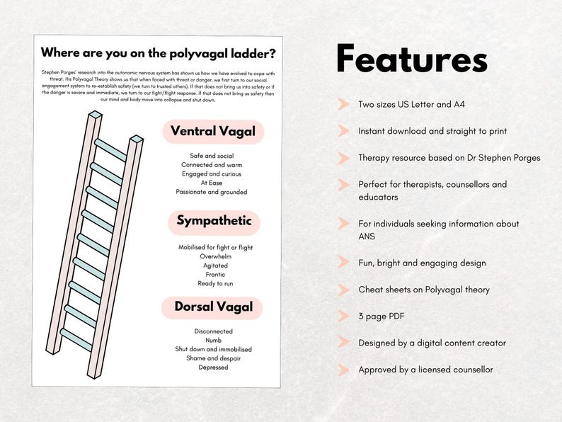 Polyvagal Theory | Nervous System Regulation | Polyvagal Ladder | Cheat ...