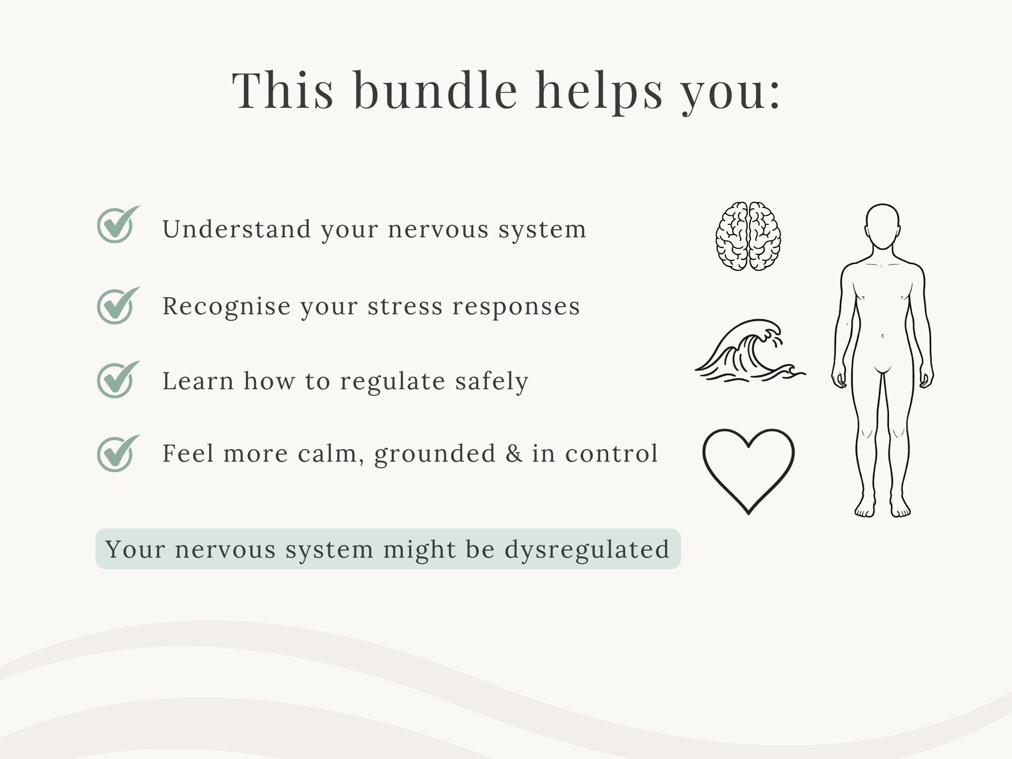 Nervous System Regulation Bundle | Polyvagal Theory Worksheets, Stress ...
