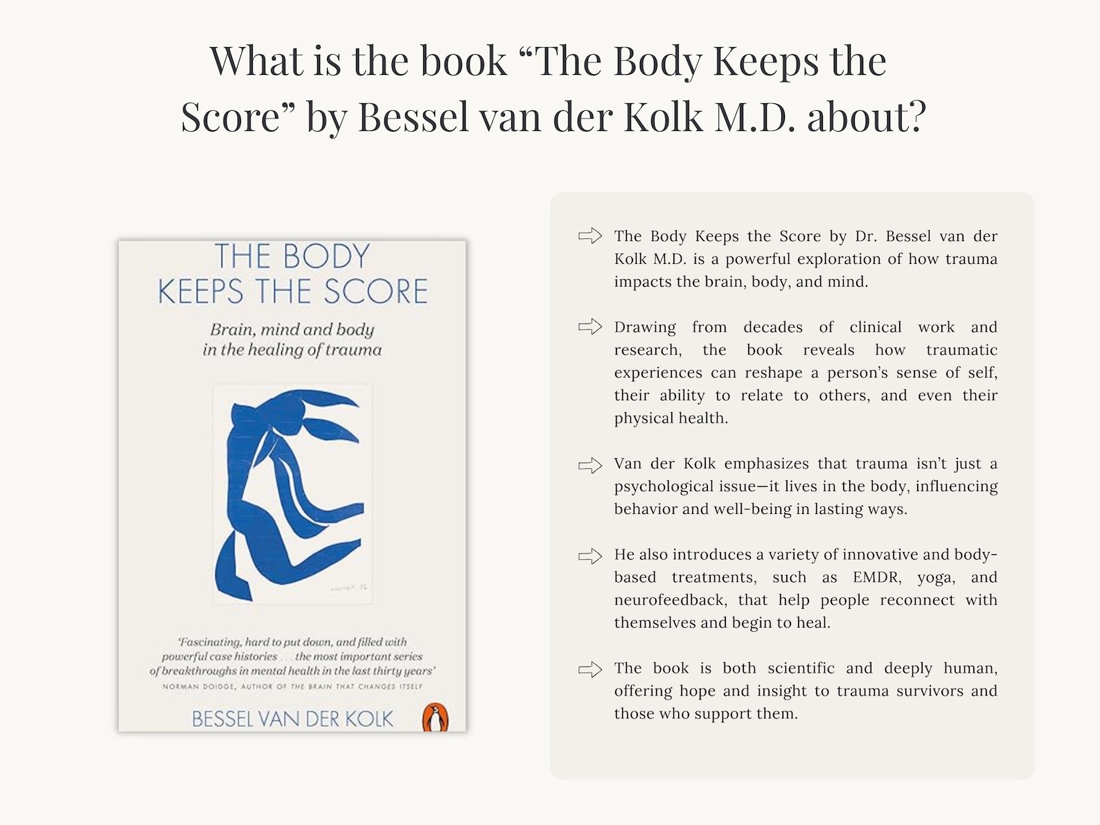 The Body Keeps the Score Cheat Sheet | Trauma-informed Nervous System ...