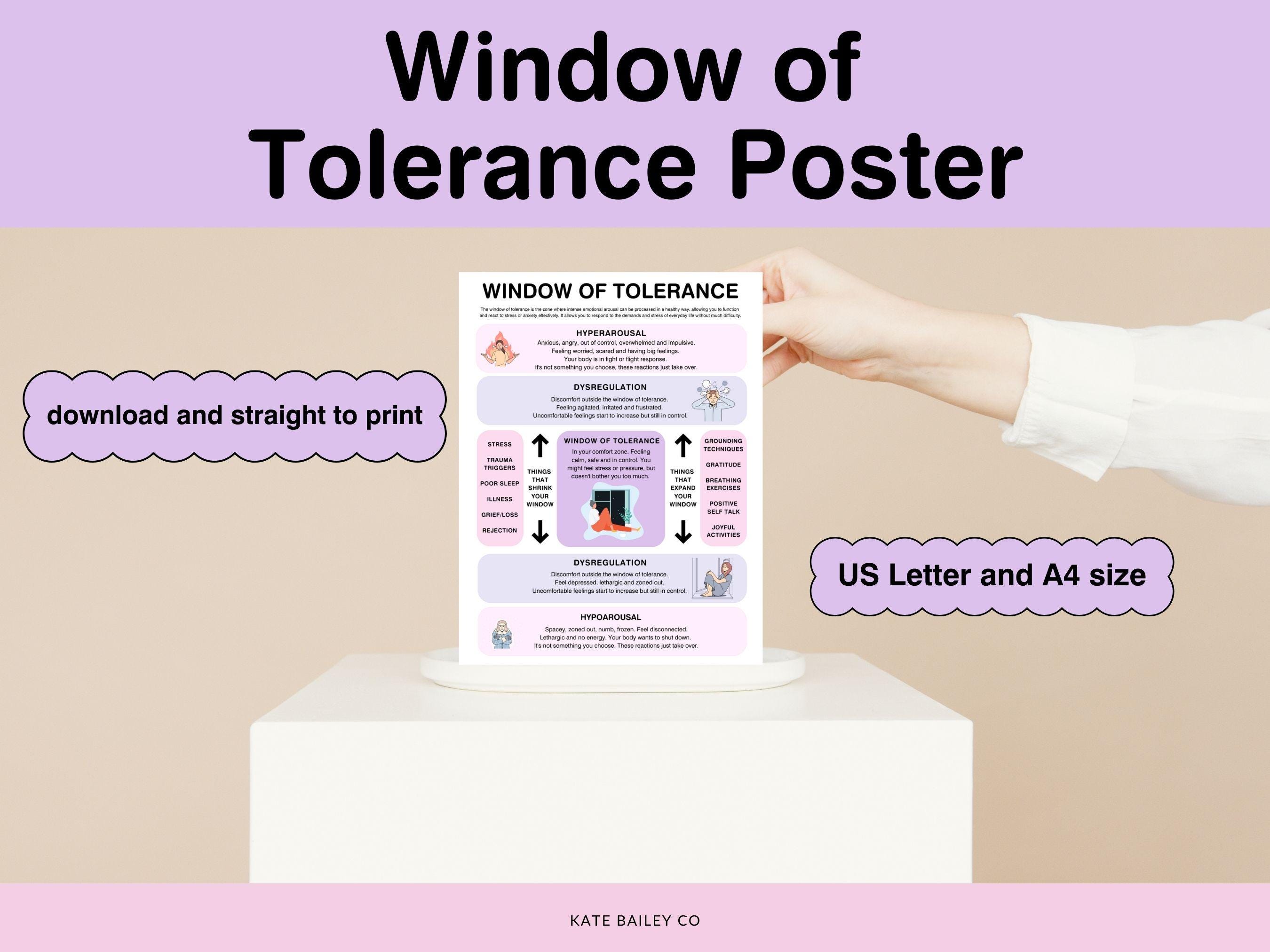 Window of Tolerance Poster | Emotional Regulation | Understand Your ...