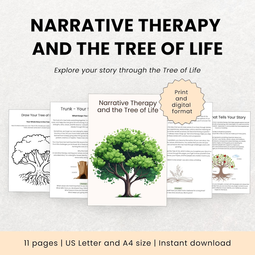 Tree of Life Narrative Therapy Workbook: Trauma & Anxiety Relief (PDF ...