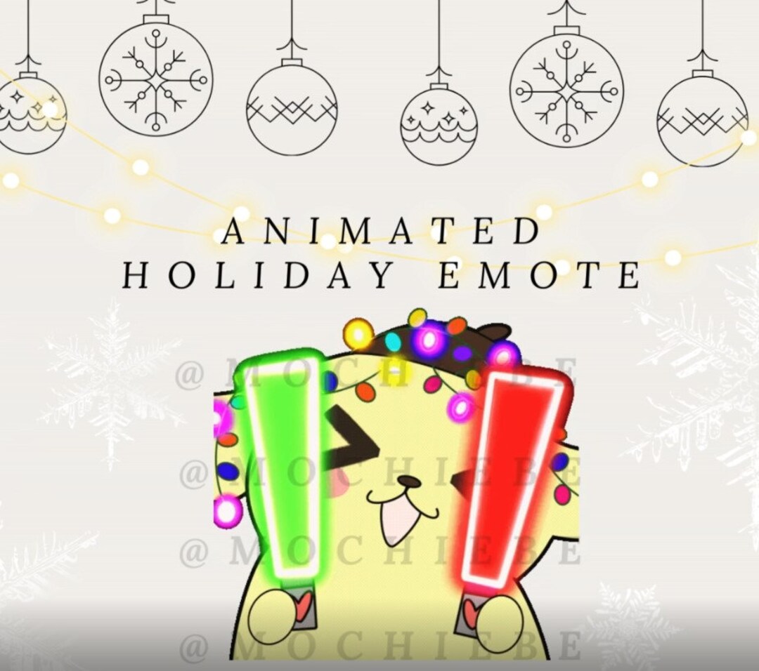 Christmas Holiday Animated Emote Cute Pom Hype for Twitch or - Etsy
