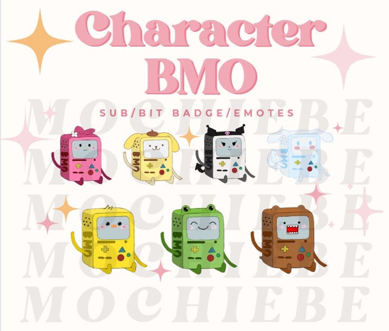 Cute Adventure Time BMO Character Sub or Bit Badges/emotes for Twitch ...