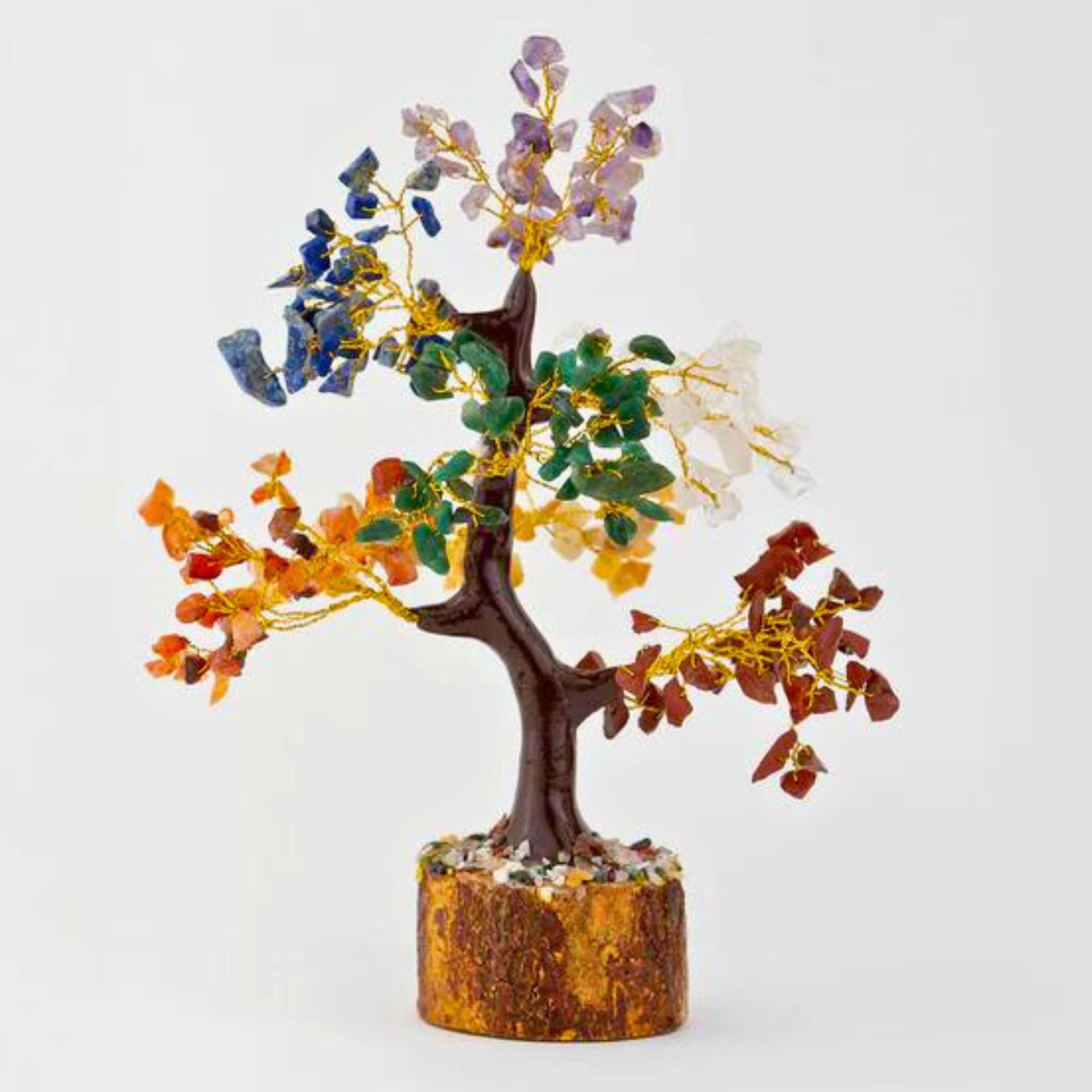 7 Chakra Natural Stone Tree With Healing Properties 9 Inches Tall for ...