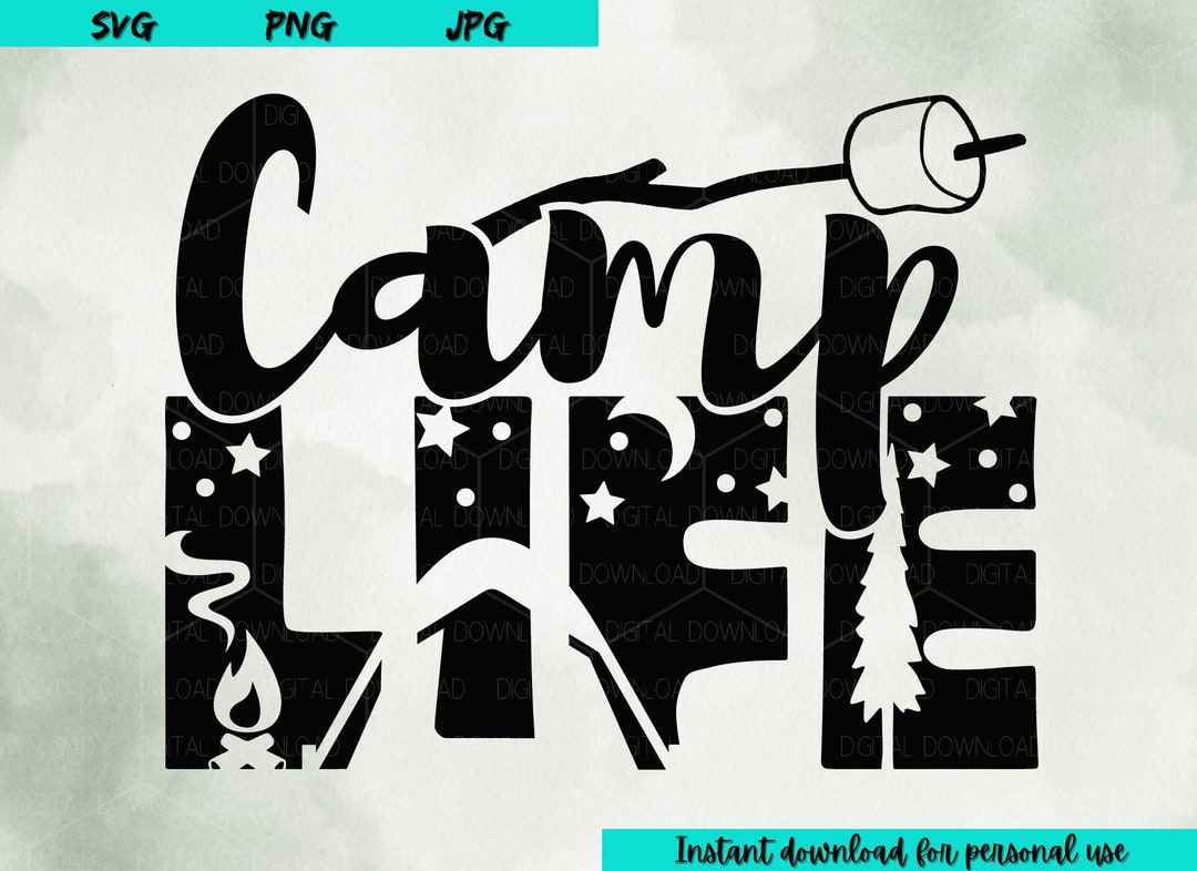 Camp Life Logo Decal Cutting File - Etsy
