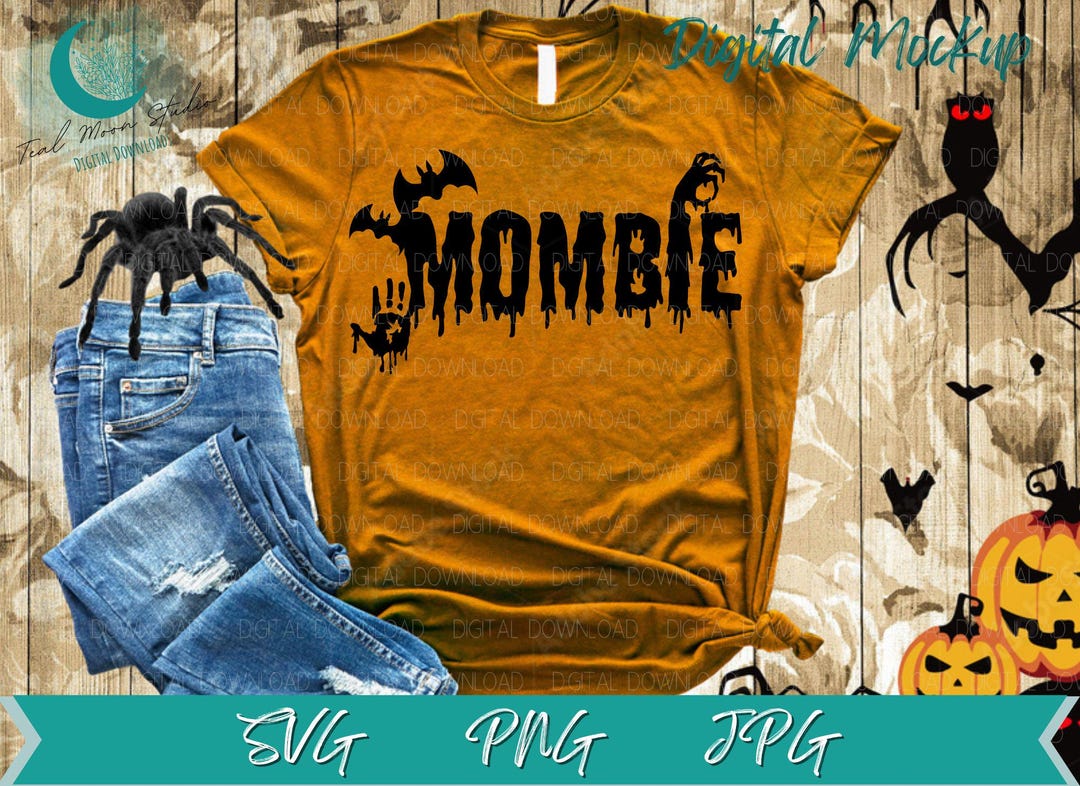 MOMBIE Zombie Halloween SVG for T Shirts, Decals, and Decor- Cutting ...