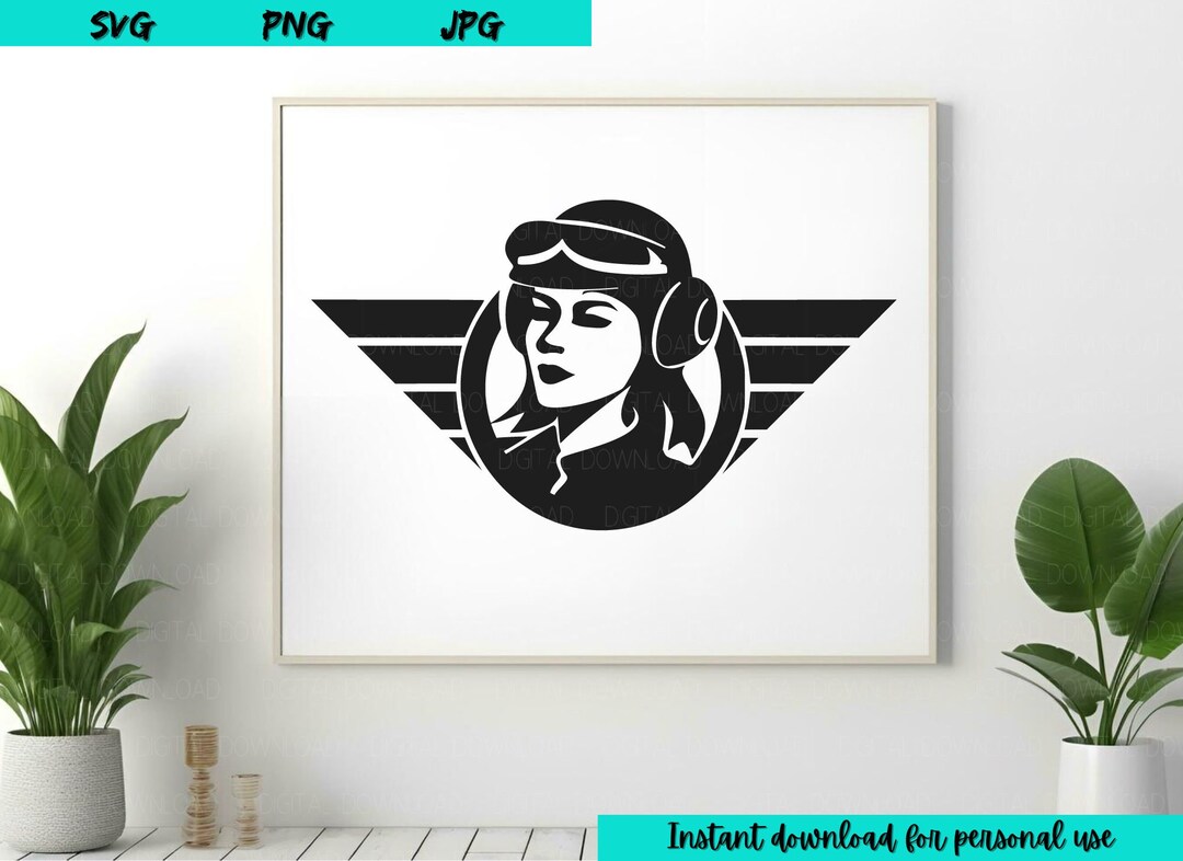 Woman Fighter Pilot, Woman, Pilot, Digital Download, SVG File for ...