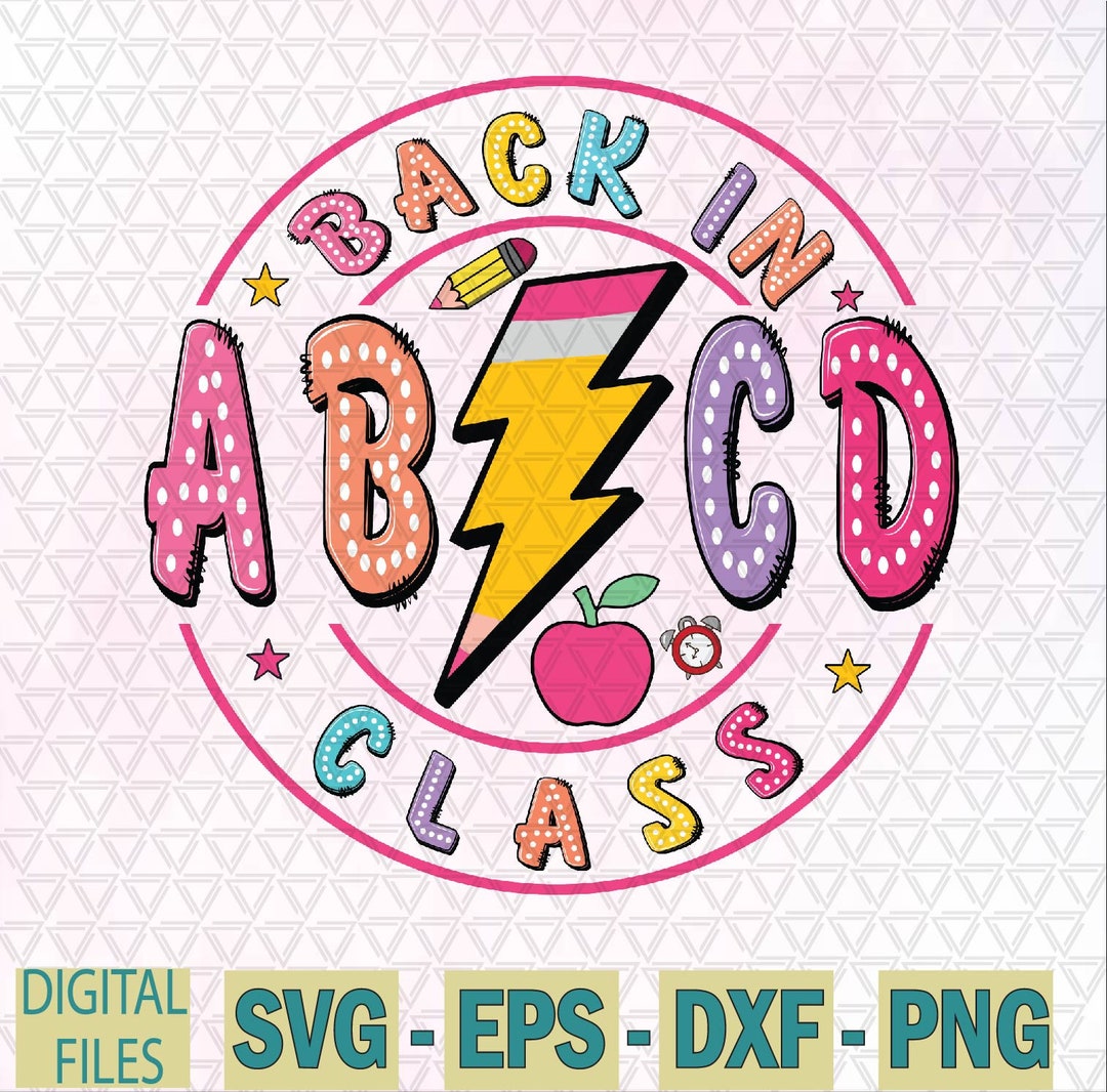 Rock Back to School ABCD Back in Class Teachers Svg, Png Design - Etsy