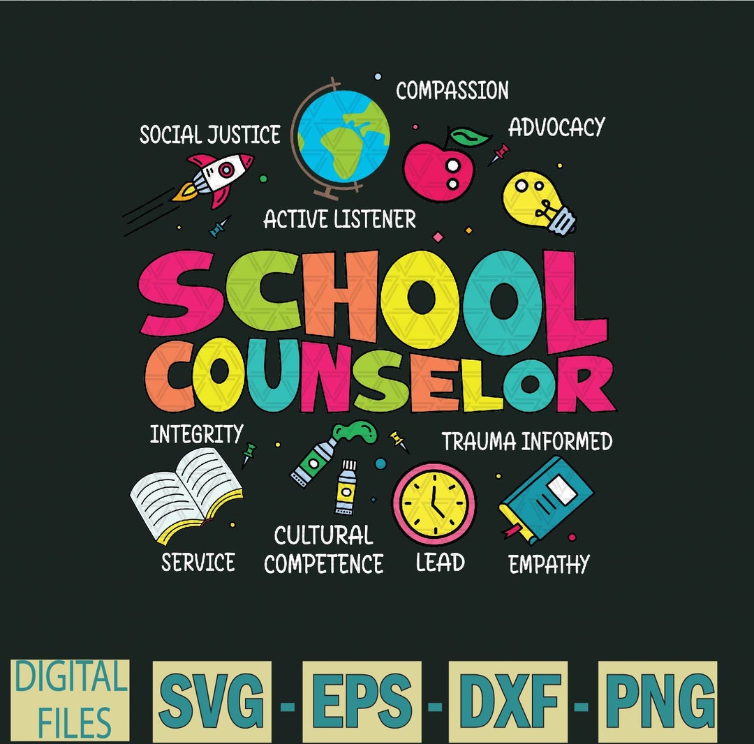 Retro School Counselor Back to School Teacher Counseling Svg, Png ...